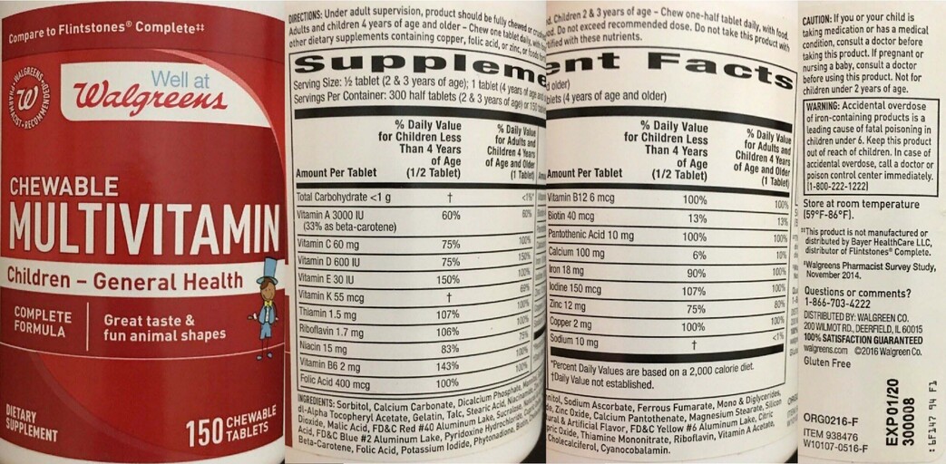 Well at Walgreens - Chewable Multivitamin - SuppCo