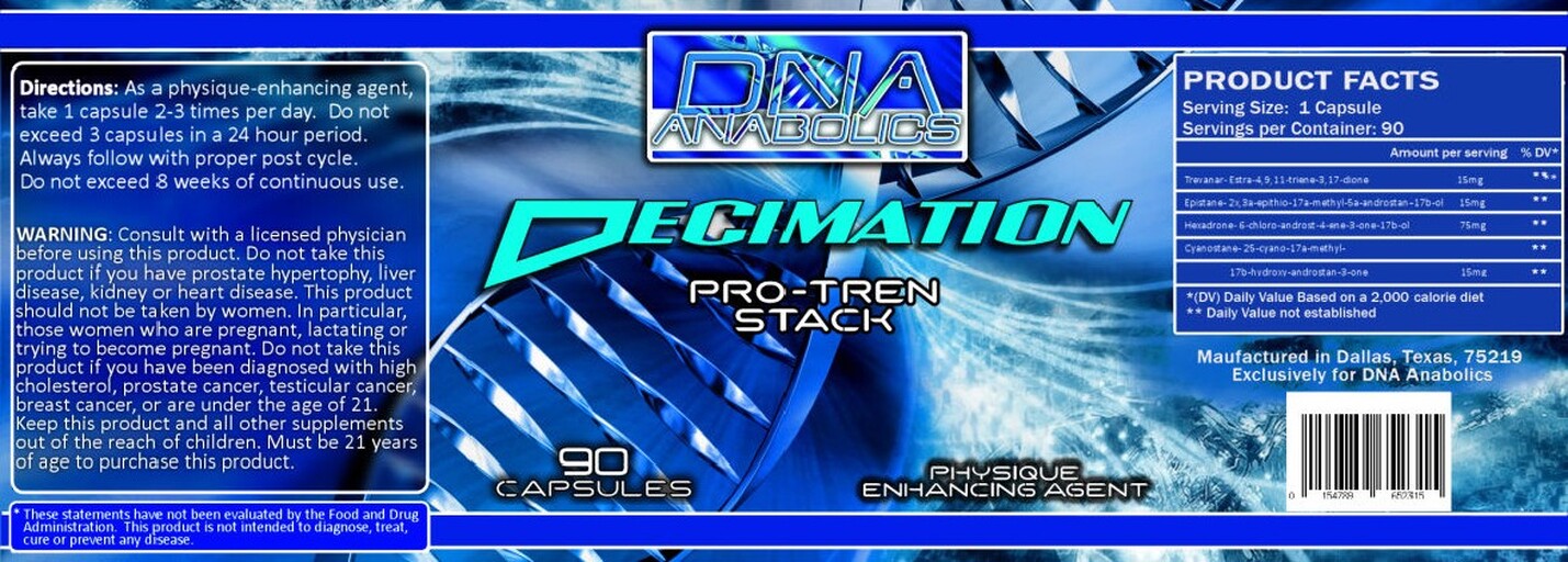 DNA Anabolics - Decimation Pro-Tren Stack - SuppCo