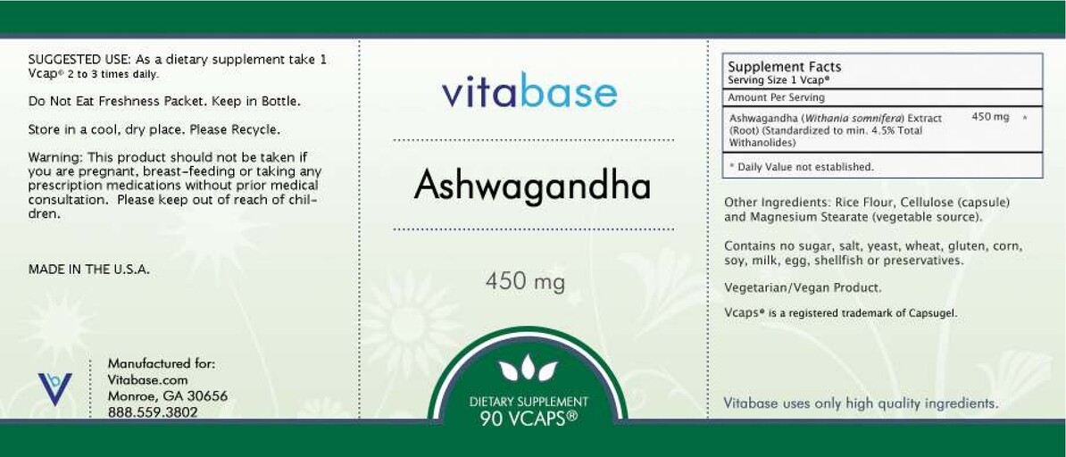 Vitabase - Ashwagandha 450 mg - SuppCo