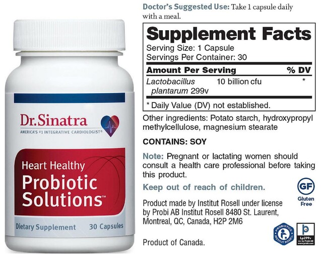 Dr. Sinatra - Heart Healthy Probiotic Solutions - SuppCo