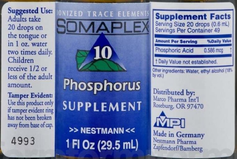 Somaplex - 10 Phosphorus - SuppCo