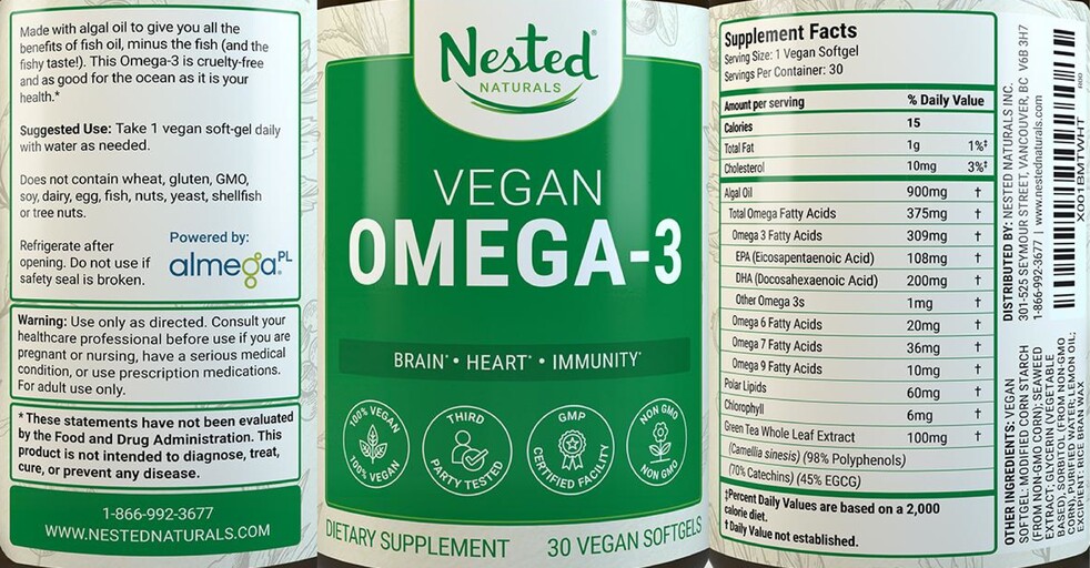 Nested Naturals - Vegan Omega-3 - SuppCo