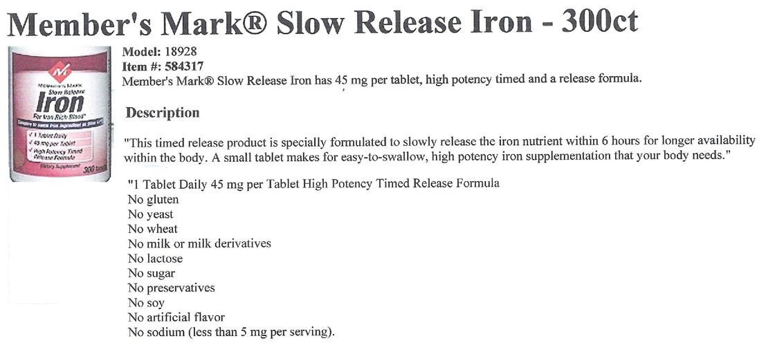Member's Mark - Slow Release Iron - SuppCo