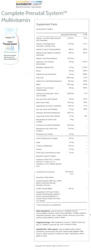 Rainbow Light - Complete Prenatal System - SuppCo