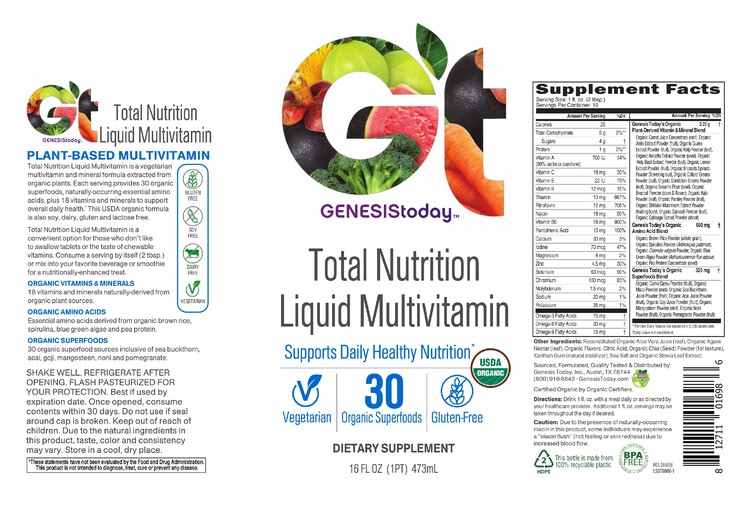 Genesis Today - Total Nutrition Liquid Multivitamin - SuppCo