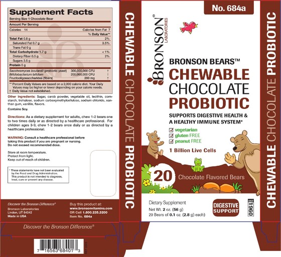 Bronson Laboratories - Bronson Bears Chewable Chocolate Probiotic - SuppCo