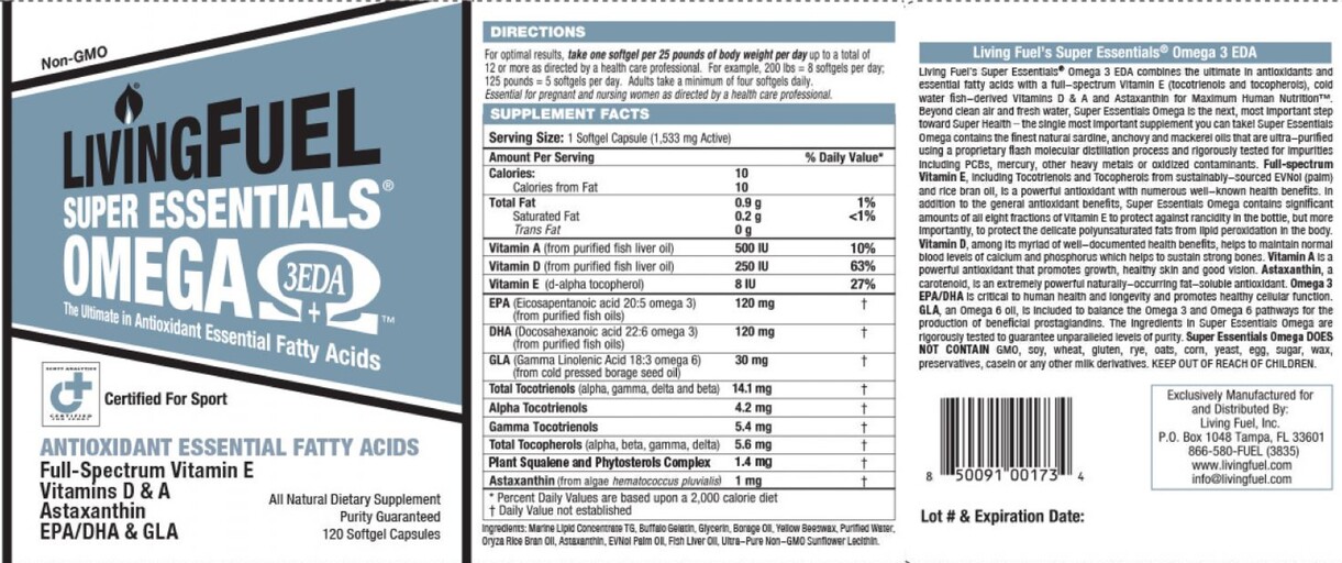 Living Fuel - Super Essentials Omega 3 EDA - SuppCo