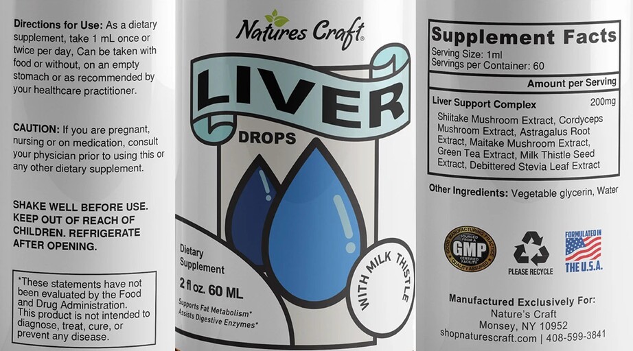 Natures Craft - Liver Drops - SuppCo