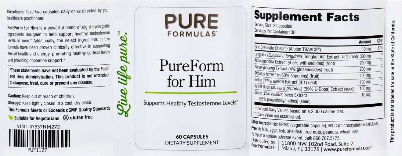PureFormulas - PureForm for Him - SuppCo