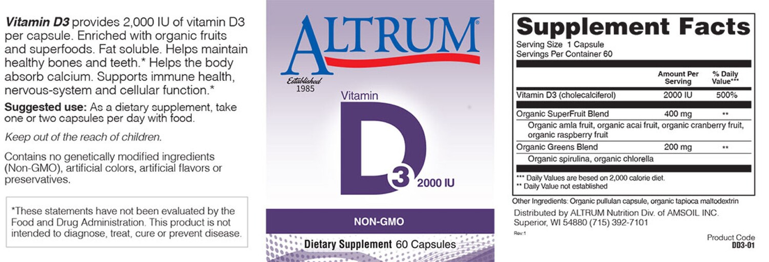 Altrum - Vitamin D3 2000 IU - SuppCo