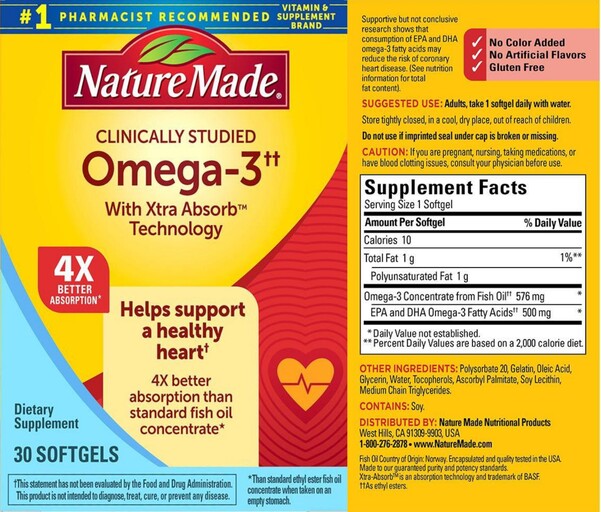 Nature Made - Omega-3 with Xtra Absorb Technology - SuppCo