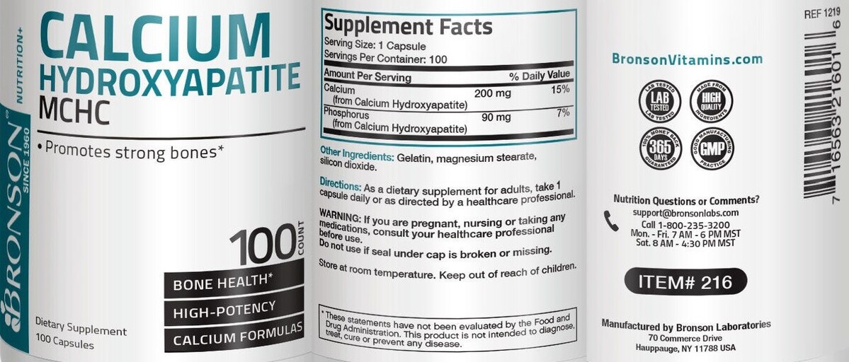 Bronson - Calcium Hydroxyapatite MCHC - SuppCo