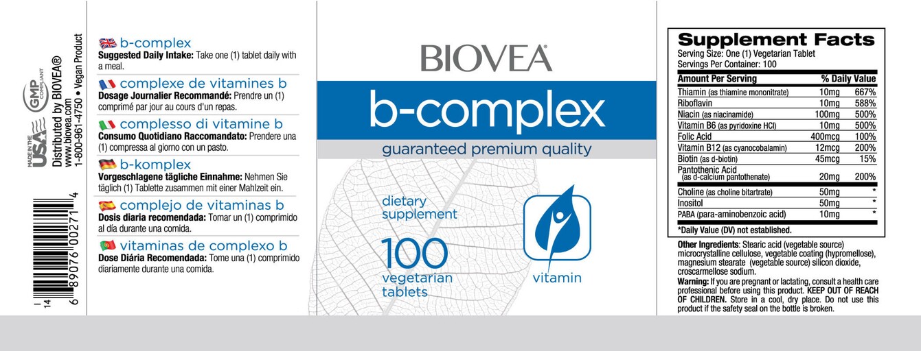 Biovea - B-Complex - SuppCo