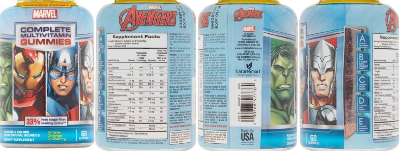 NatureSmart - Marvel Avengers Complete Multivitamin Gummies - SuppCo