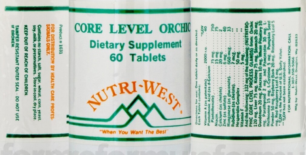 Nutri-West - Core Level Orchic - SuppCo