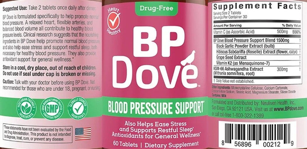 BP Dove Blood Pressure Support | SuppCo