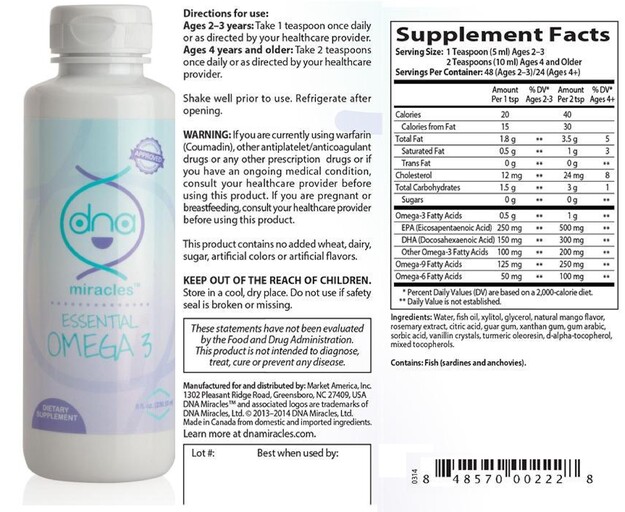DNA Miracles - Essential Omega 3 - SuppCo