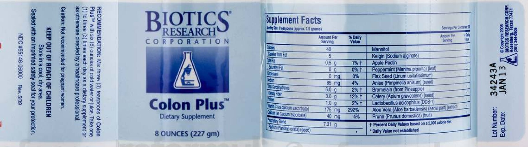 Biotics Research Corporation - Colon Plus - SuppCo