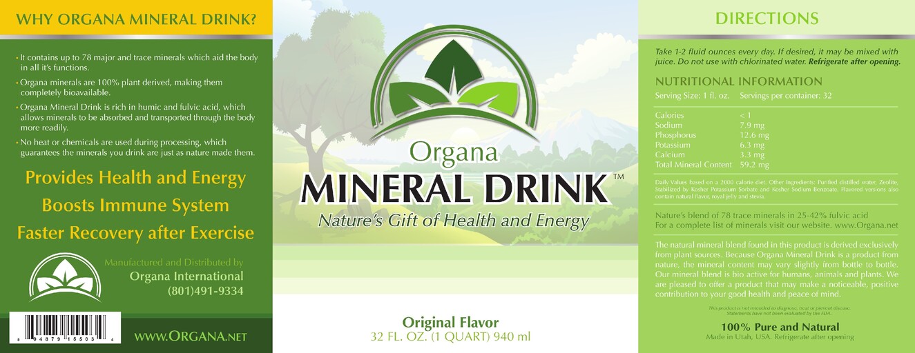 Organa - Mineral Drink Original Flavor - SuppCo