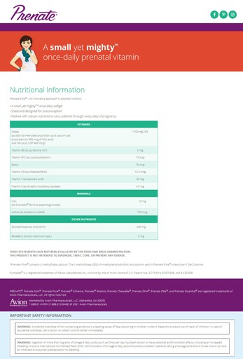 Avion Pharmaceuticals - Prenate Pixie - SuppCo