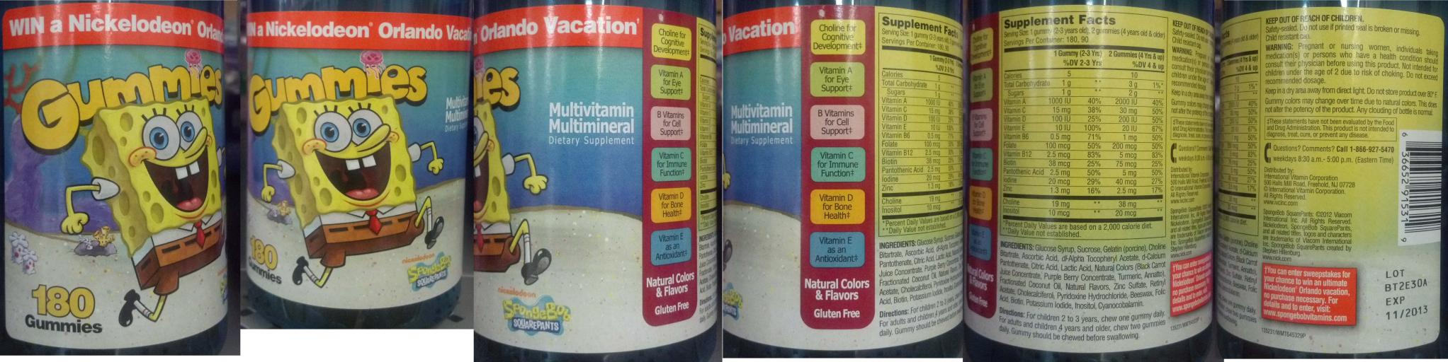 International Vitamin Corporation - SpongeBob Squarepants Gummies - SuppCo