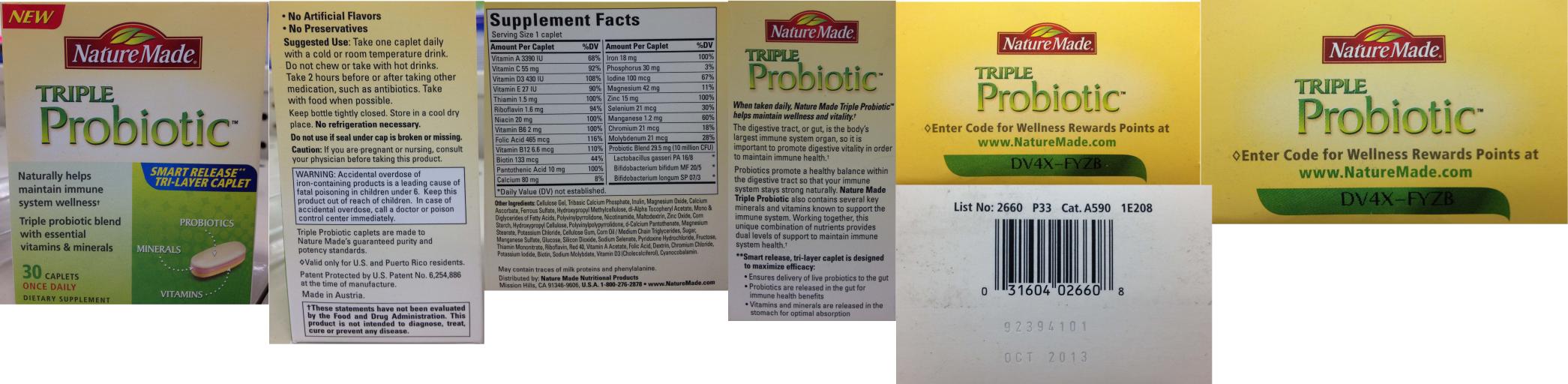 Nature Made - Triple Probiotic - SuppCo