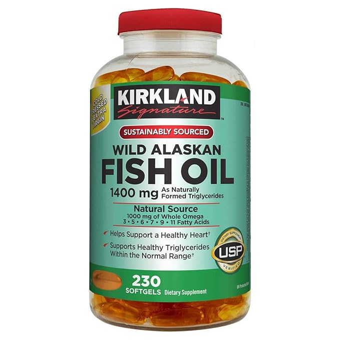 Kirkland Signature - Wild Alaskan Fish Oil 1400mg - SuppCo