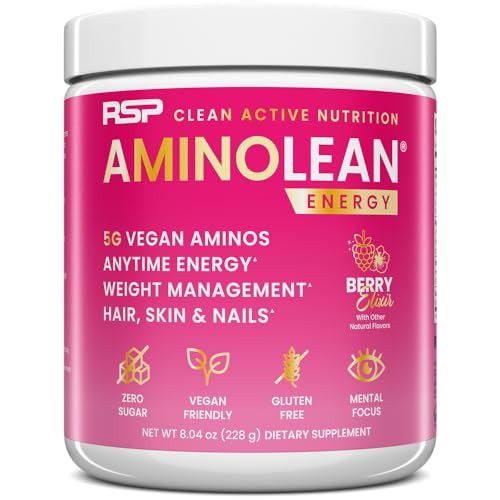 RSP Nutrition - AminoLean Pre Workout Powder (Berry) - SuppCo