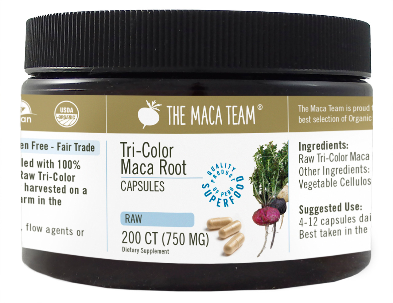 The Maca Team - Tri-Color Maca Root Capsules - SuppCo