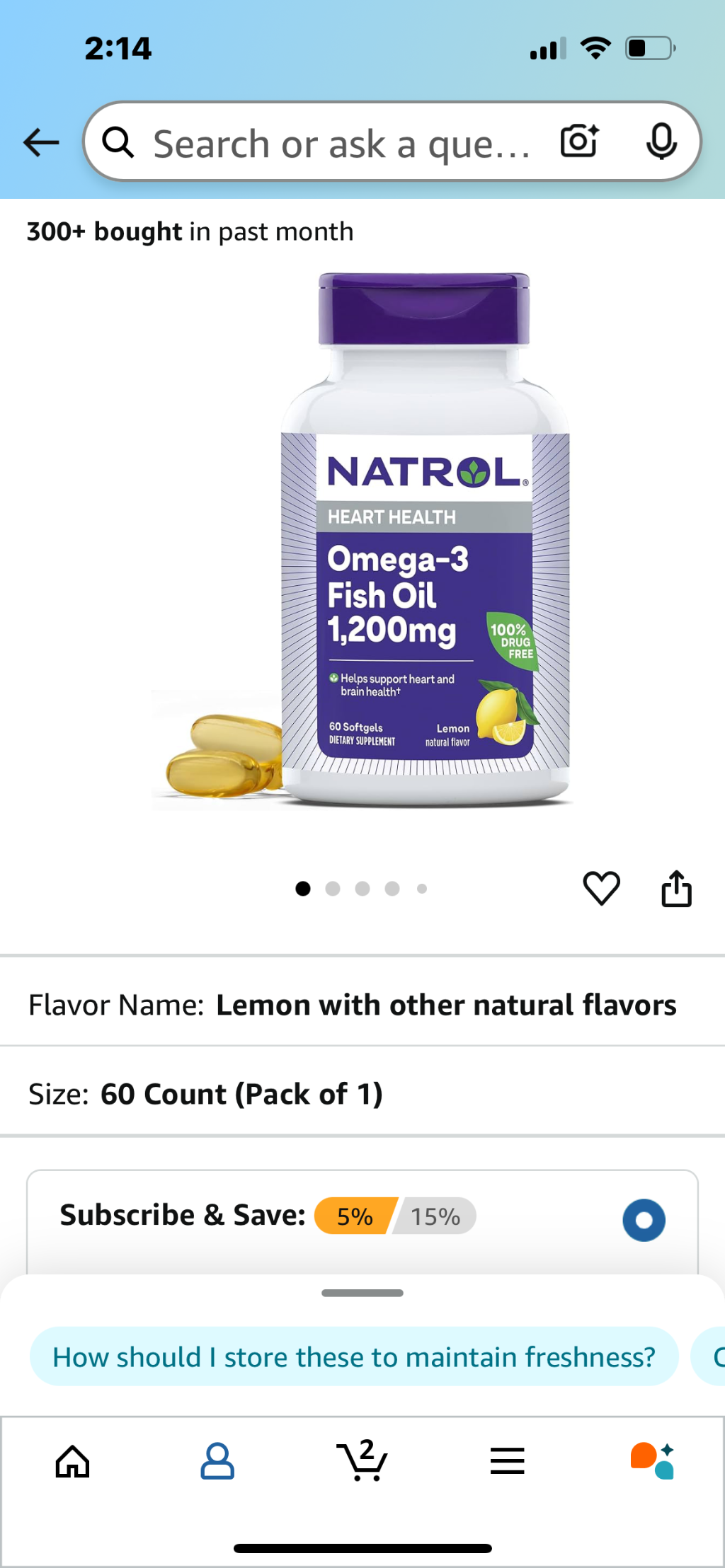 Natrol - Omega-3 Fish Oil 1,200mg - SuppCo