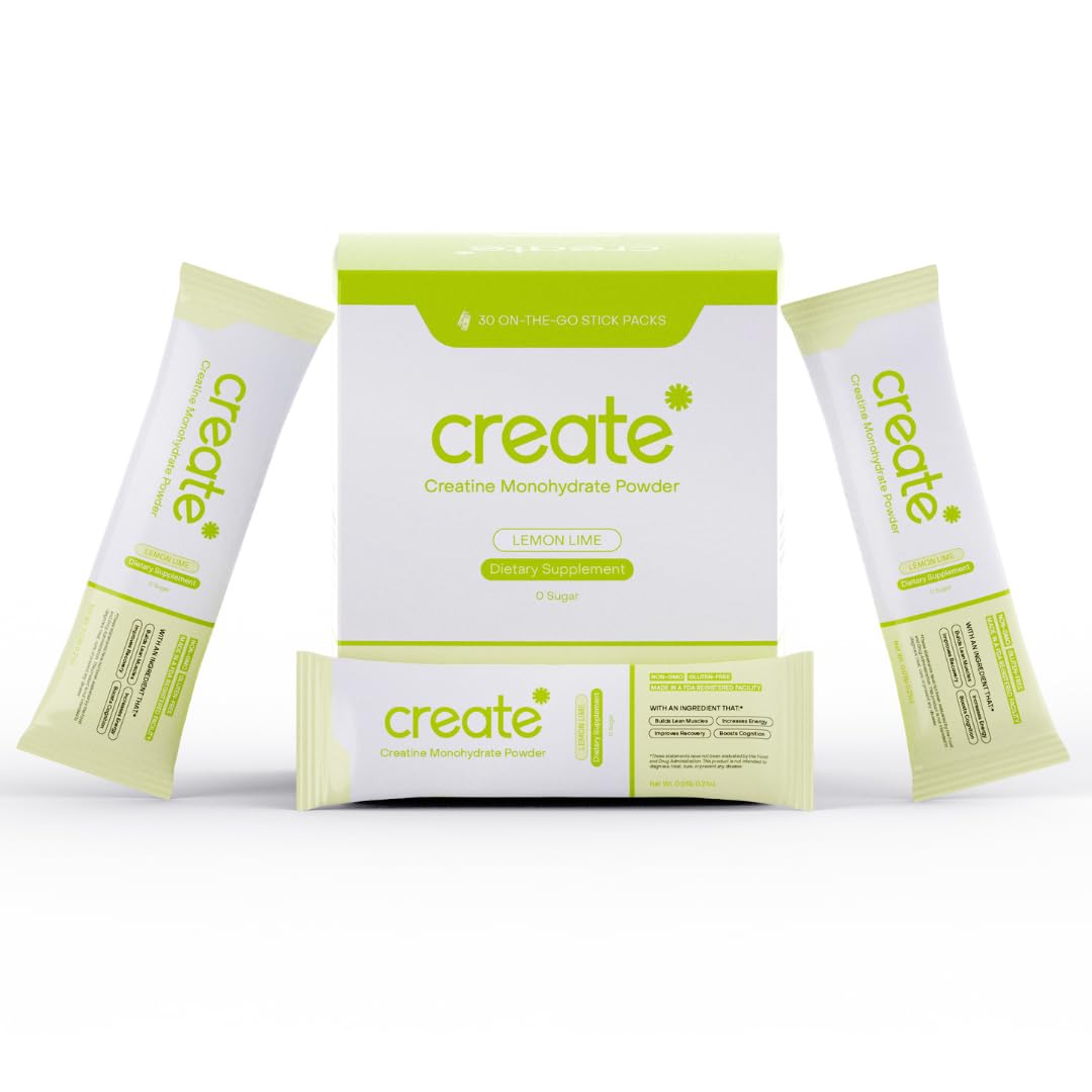 Create - Creatine Monohydrate Powder (Lemon Lime) - SuppCo
