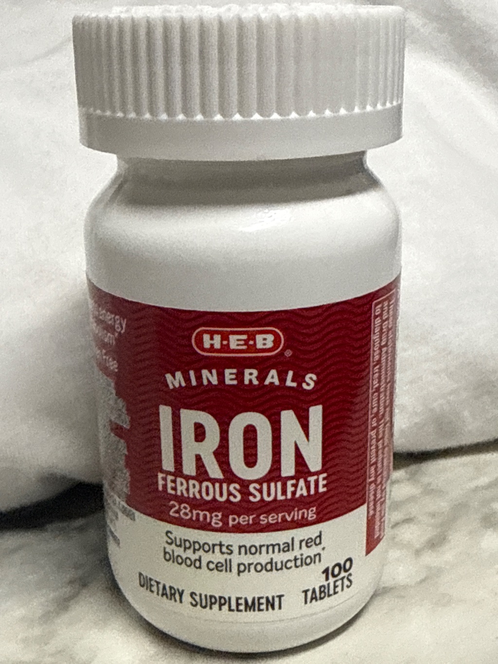 H-E-B - Minerals Iron Ferrous Sulfate - SuppCo
