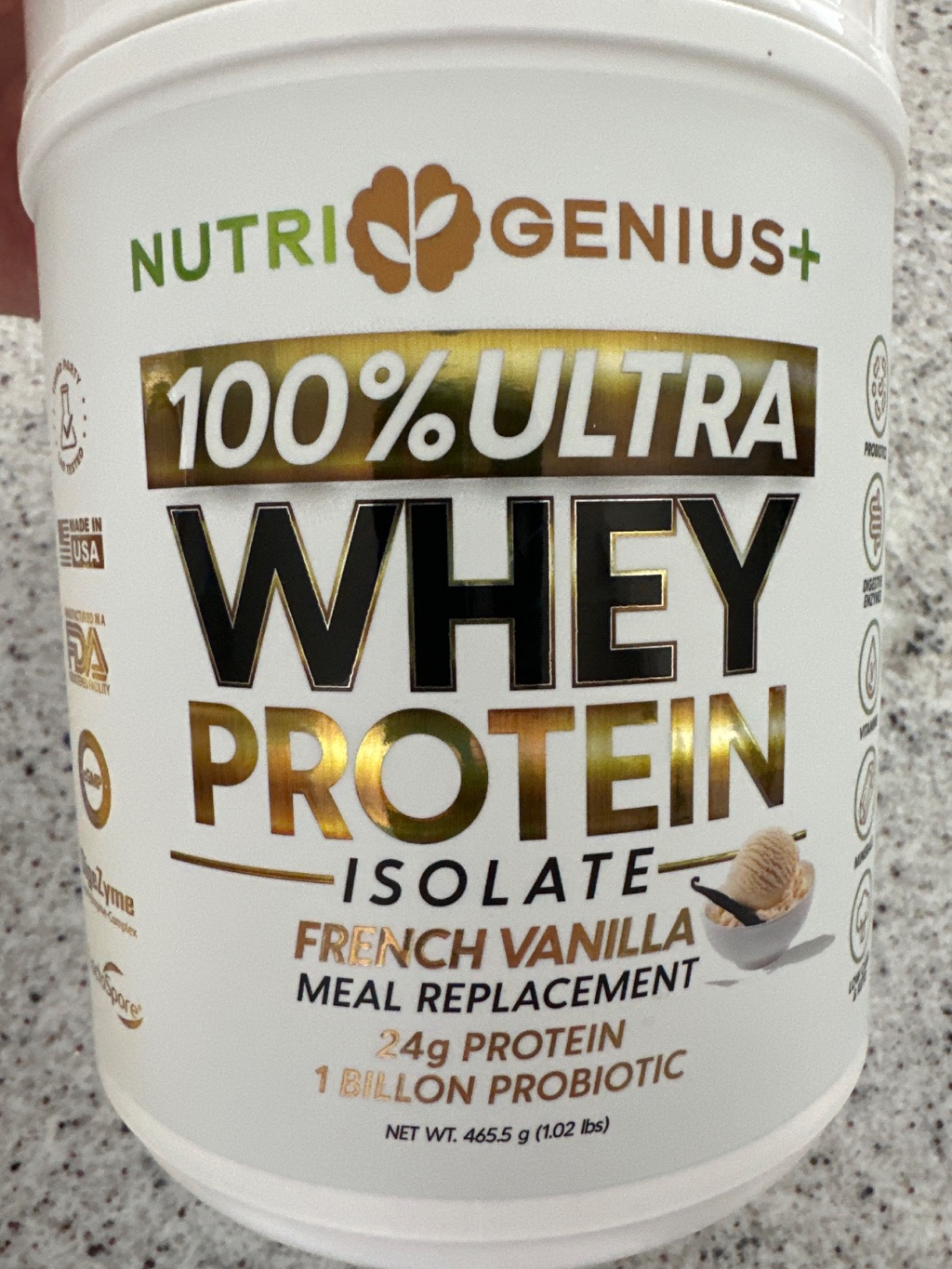 NutriGenius - 100% Ultra Whey Protein Isolate with probiotics - SuppCo