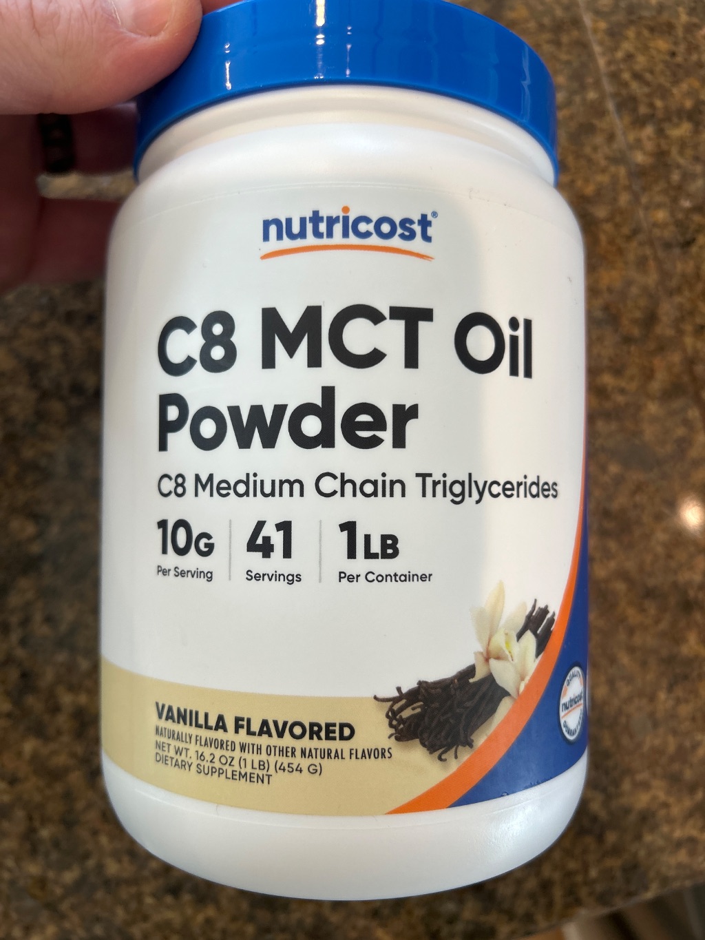 Nutricost - C8 MCT Oil Powder (Vanilla) - SuppCo