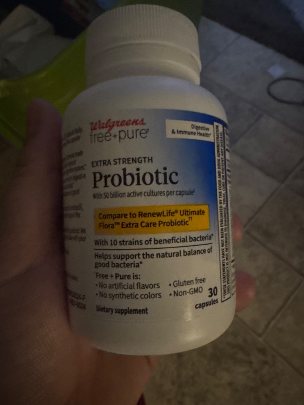 Walgreens - Free + Pure Probiotic - SuppCo