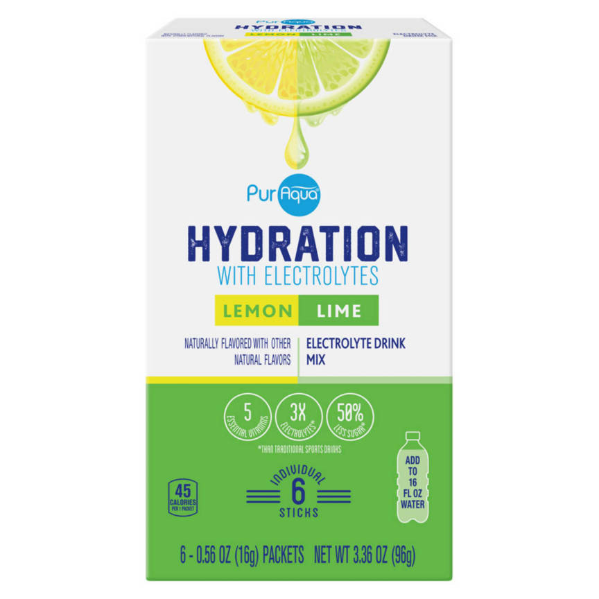 PurAqua - Hydration with Electrolytes (Lemon Lime) - SuppCo
