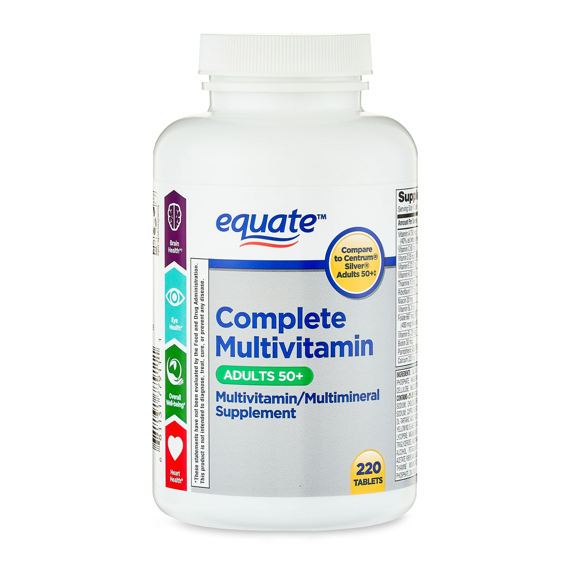Equate - Complete Multivitamin Adults 50+ - SuppCo