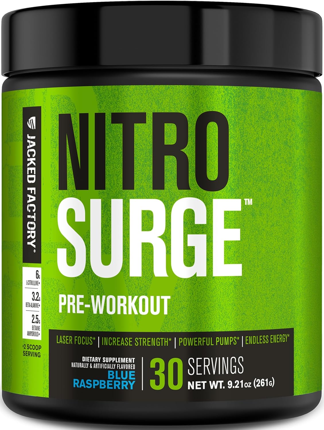Jacked Factory - NitroSurge Pre-Workout (Blue Raspberry) - SuppCo
