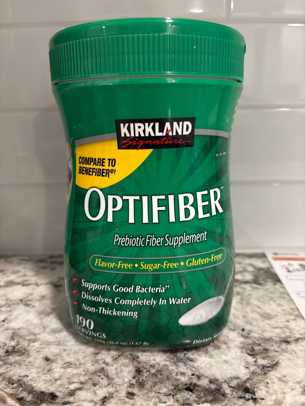 Kirkland Signature - Optifiber Prebiotic Fiber Supplement - SuppCo