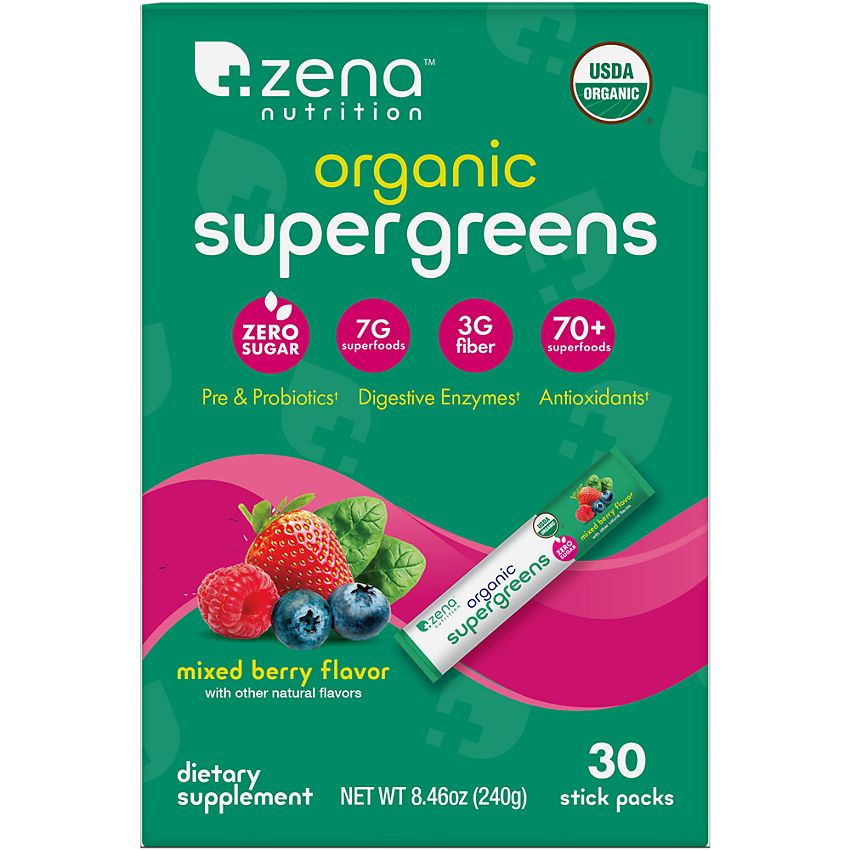 Zena - Organic Supergreens Box (Mixed Berry) - SuppCo