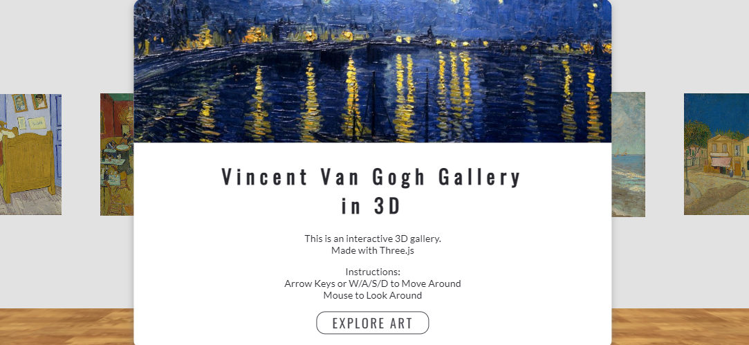 GitHub - davec6201/3D-art-gallery: This is an interactive 3D art gallery made with Three.js ...