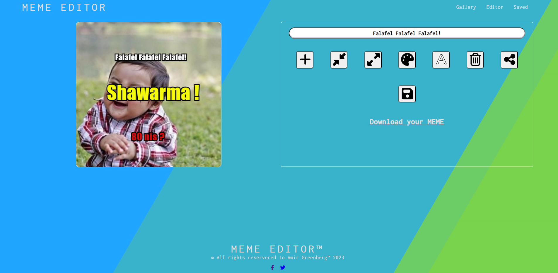 GitHub - AmirGreenberg/MEME-Generator: MEME Generator