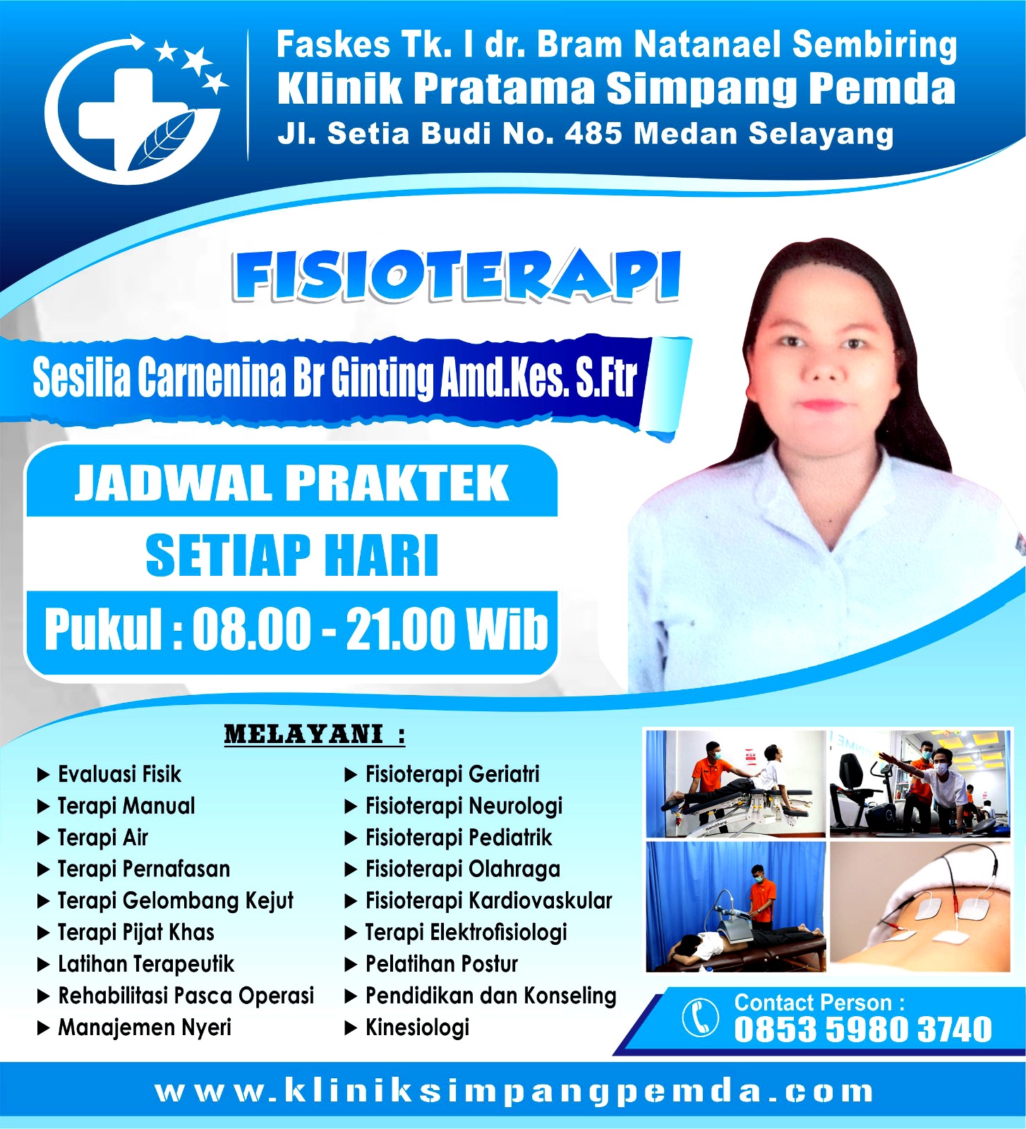 Sesilia Carnenina Br Ginting, Amd.Kes, S.Ftr | Klinik Simpang Pemda