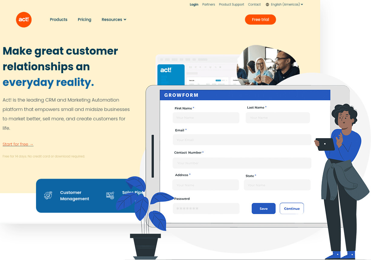 Act! form builder by Growform