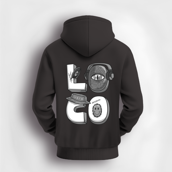 Loco Labz Hoodie (B&W)