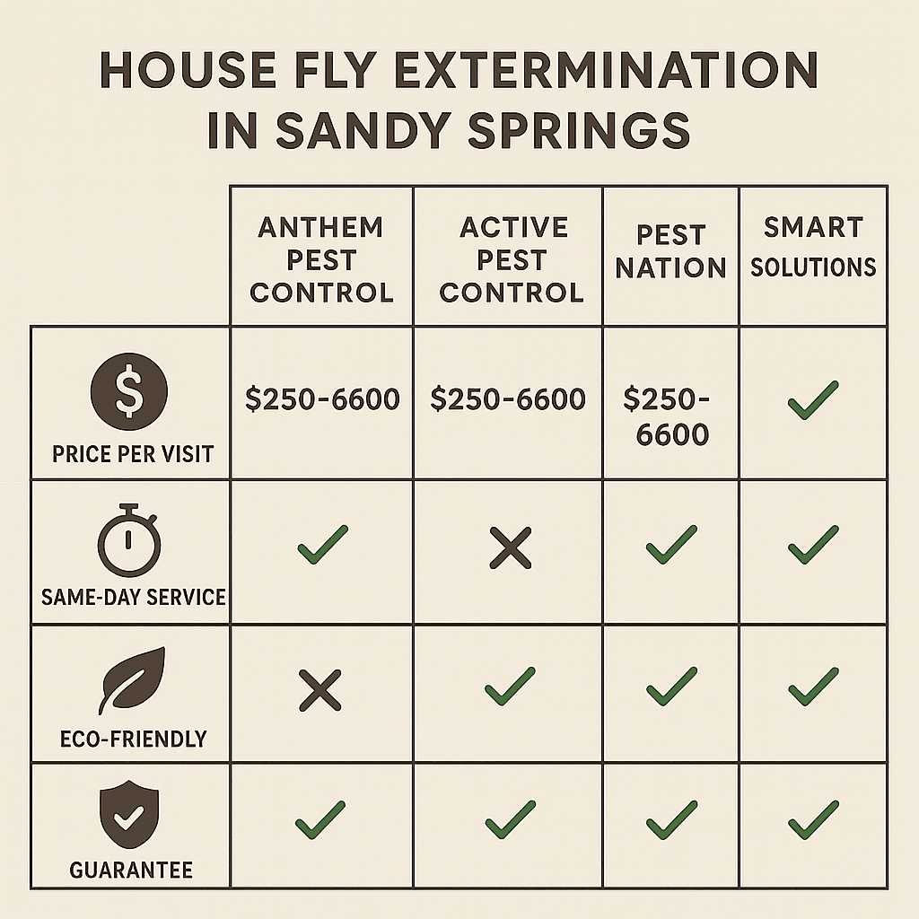 Top House Fly Exterminator Near Me in Sandy Springs GA