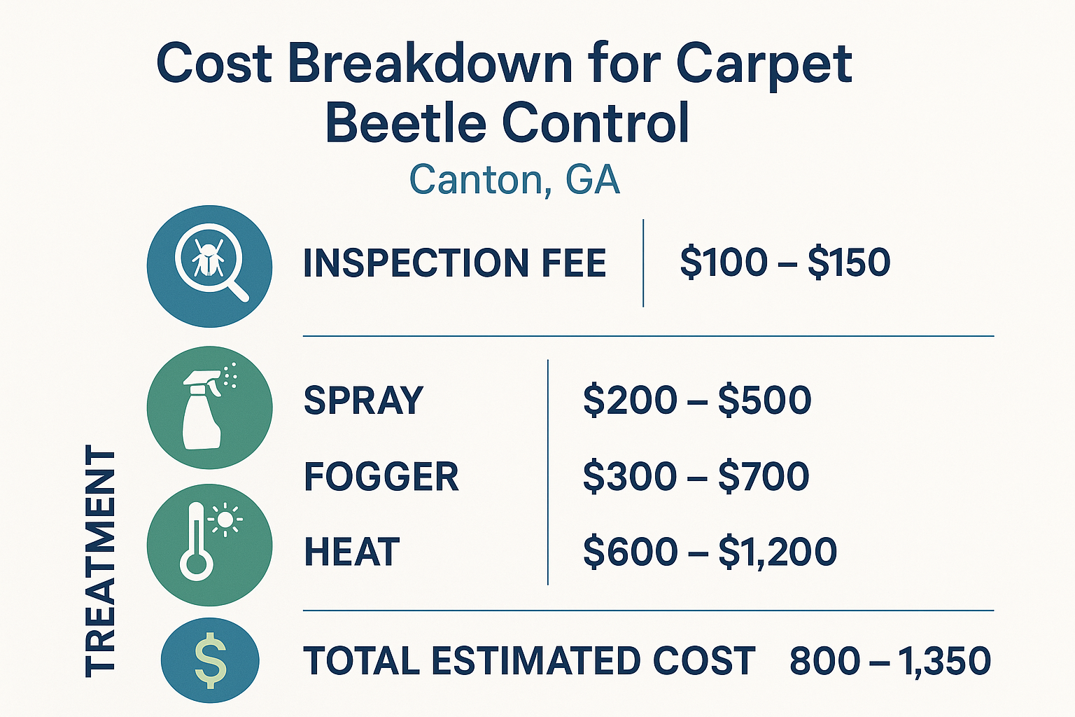 How much does carpet beetle control cost in Canton, Georgia? Anthem ...