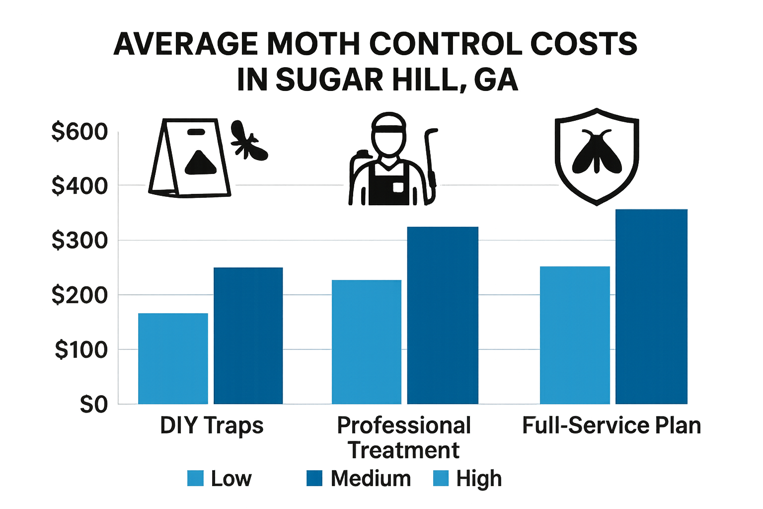 How much does moth control cost in Sugar Hill, Georgia? Anthem Pest Control