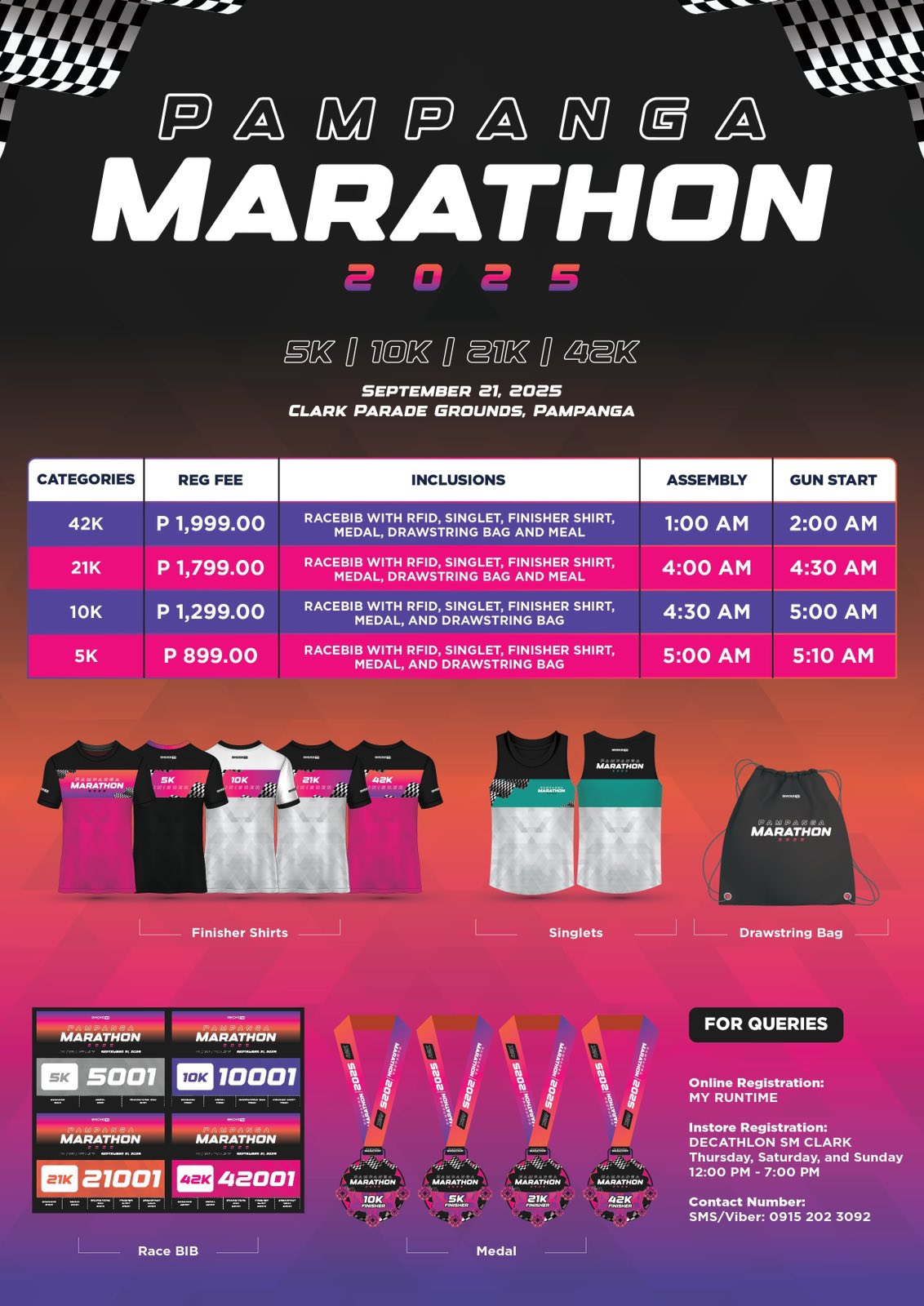 Pampanga Marathon 2025 - Upcoming running in CDC Clark Parade Grounds