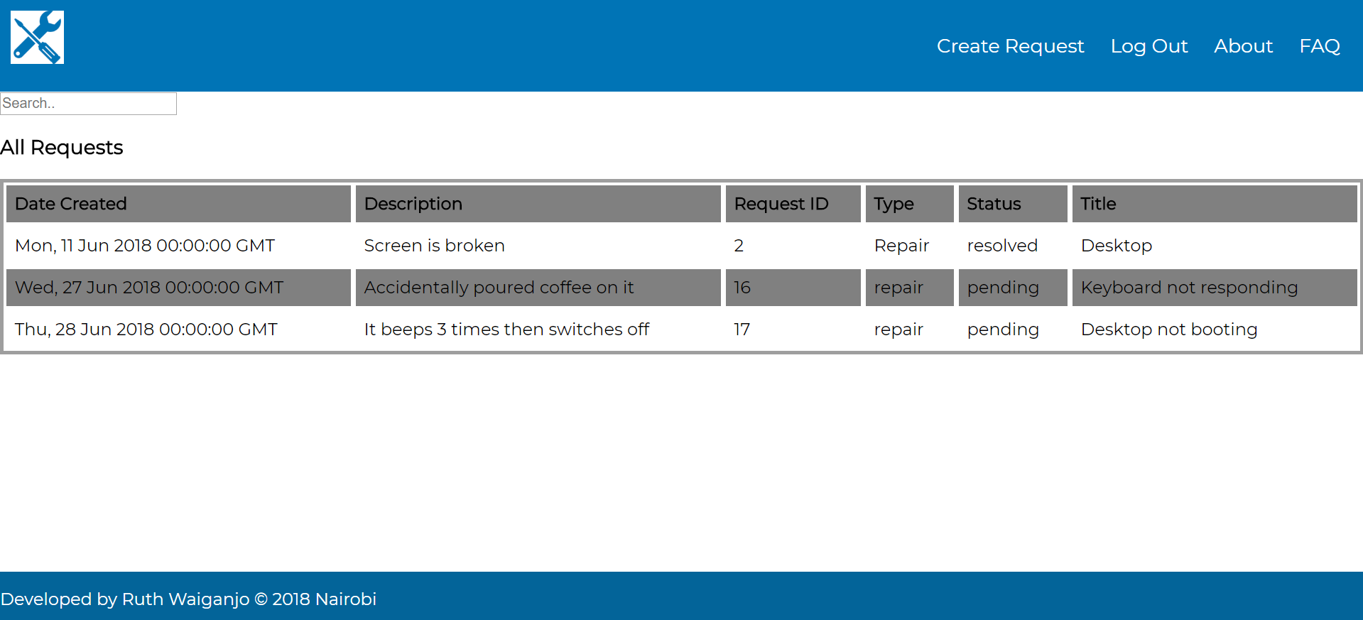 GitHub - RuthNjeri/UI-Maintenance-Tracker: Implements the front-end for ...